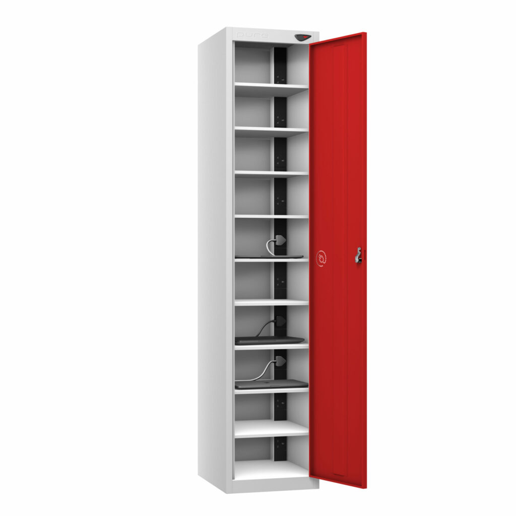 Pure Power Carbon Zero Laptop Charging 1 Door 10 Compartment Locker ...