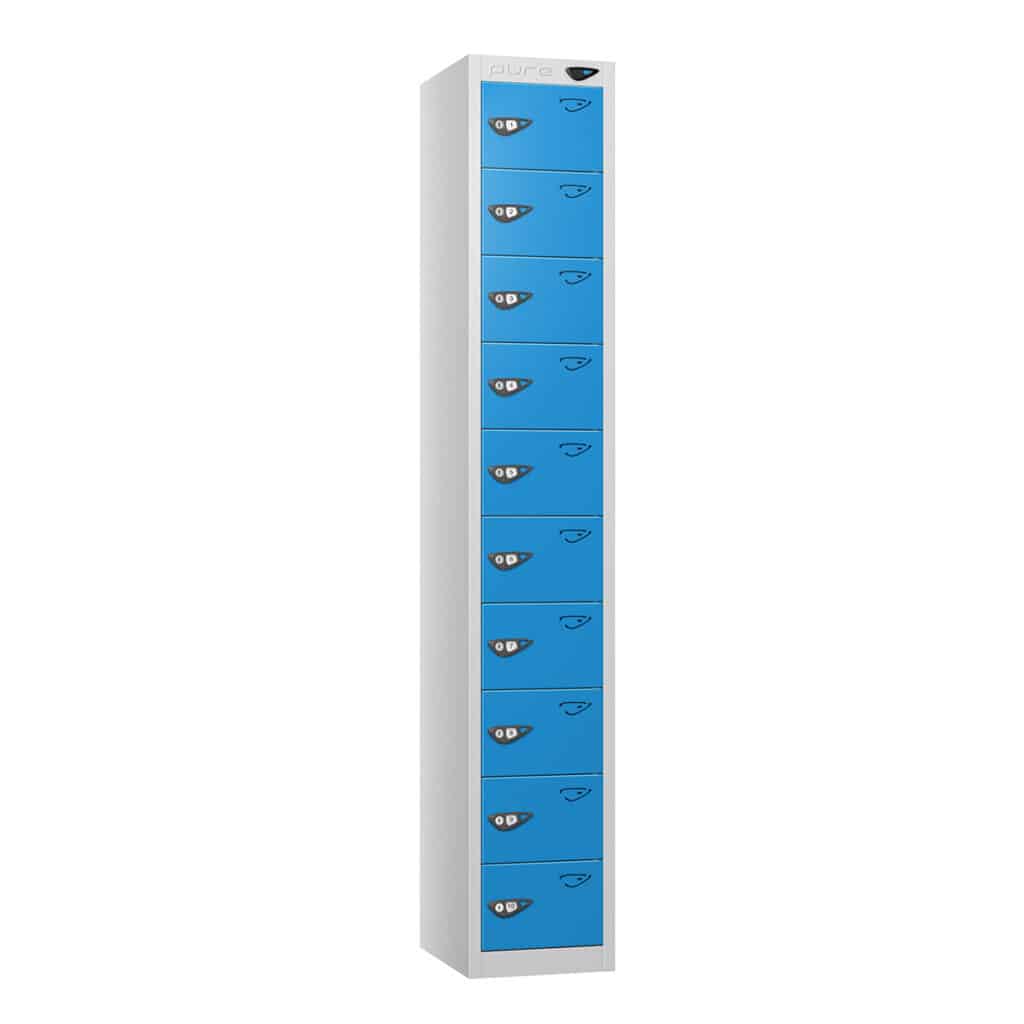 Pure Compact Carbon Zero 10 Door 10 Compartment Locker - Lockers 3000