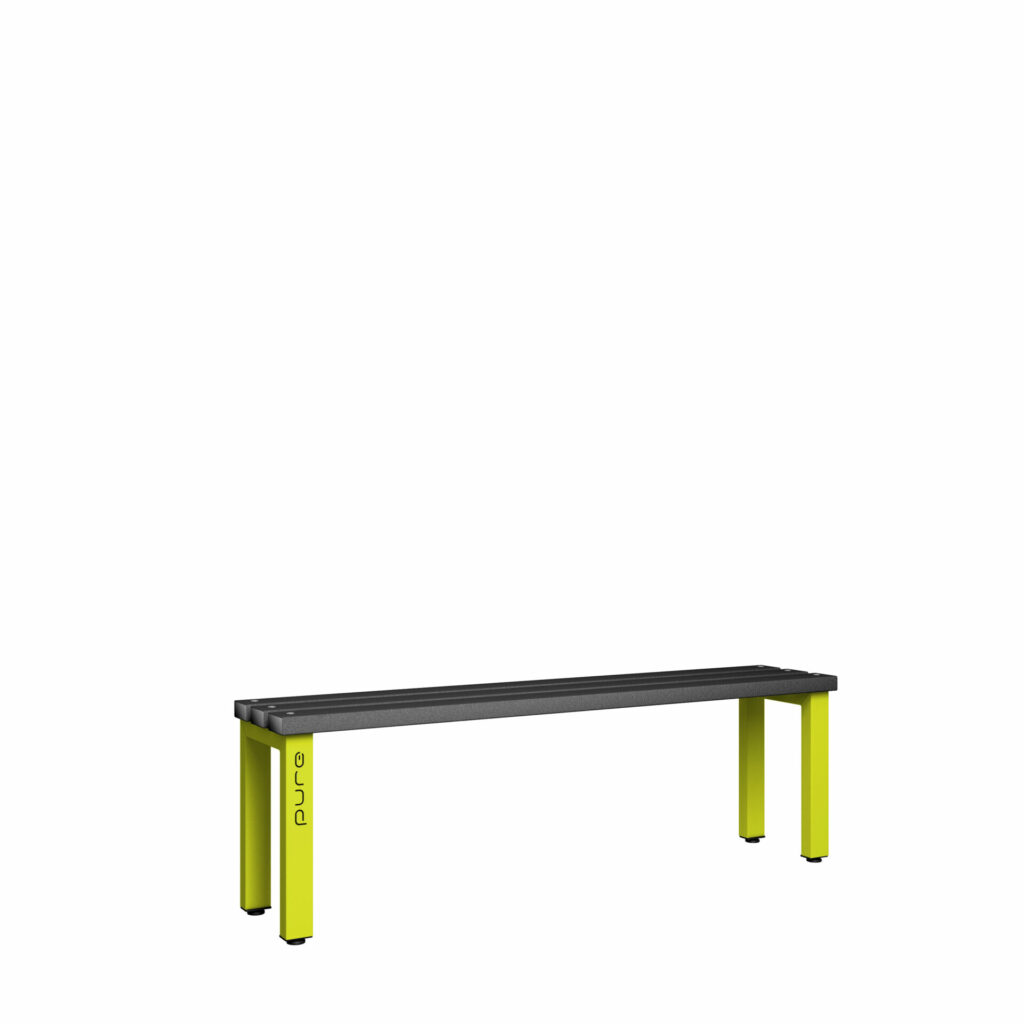 Pure Carbon Zero Single Sided 1500mm Standard Bench - Lockers 3000