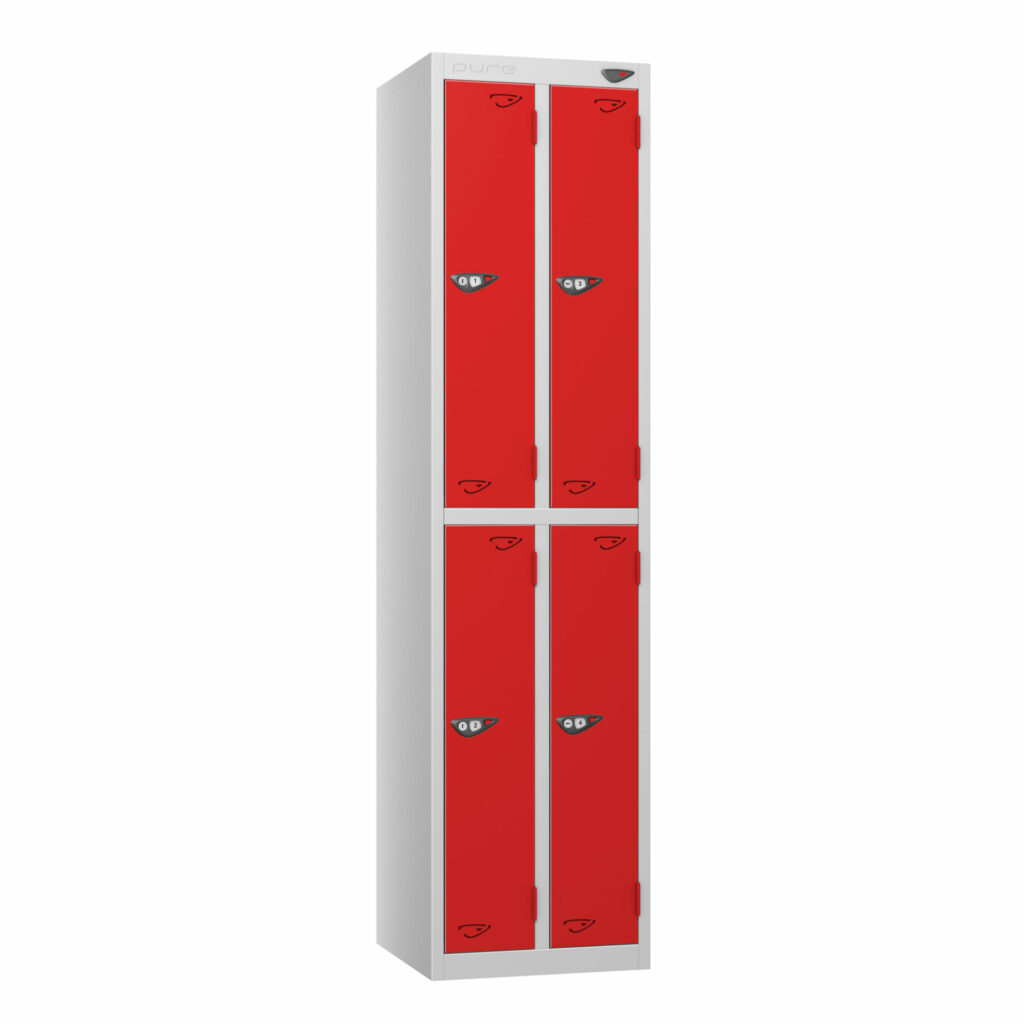 Pure Two Person Carbon Zero 4 Door 4 Compartment Locker - Lockers 3000